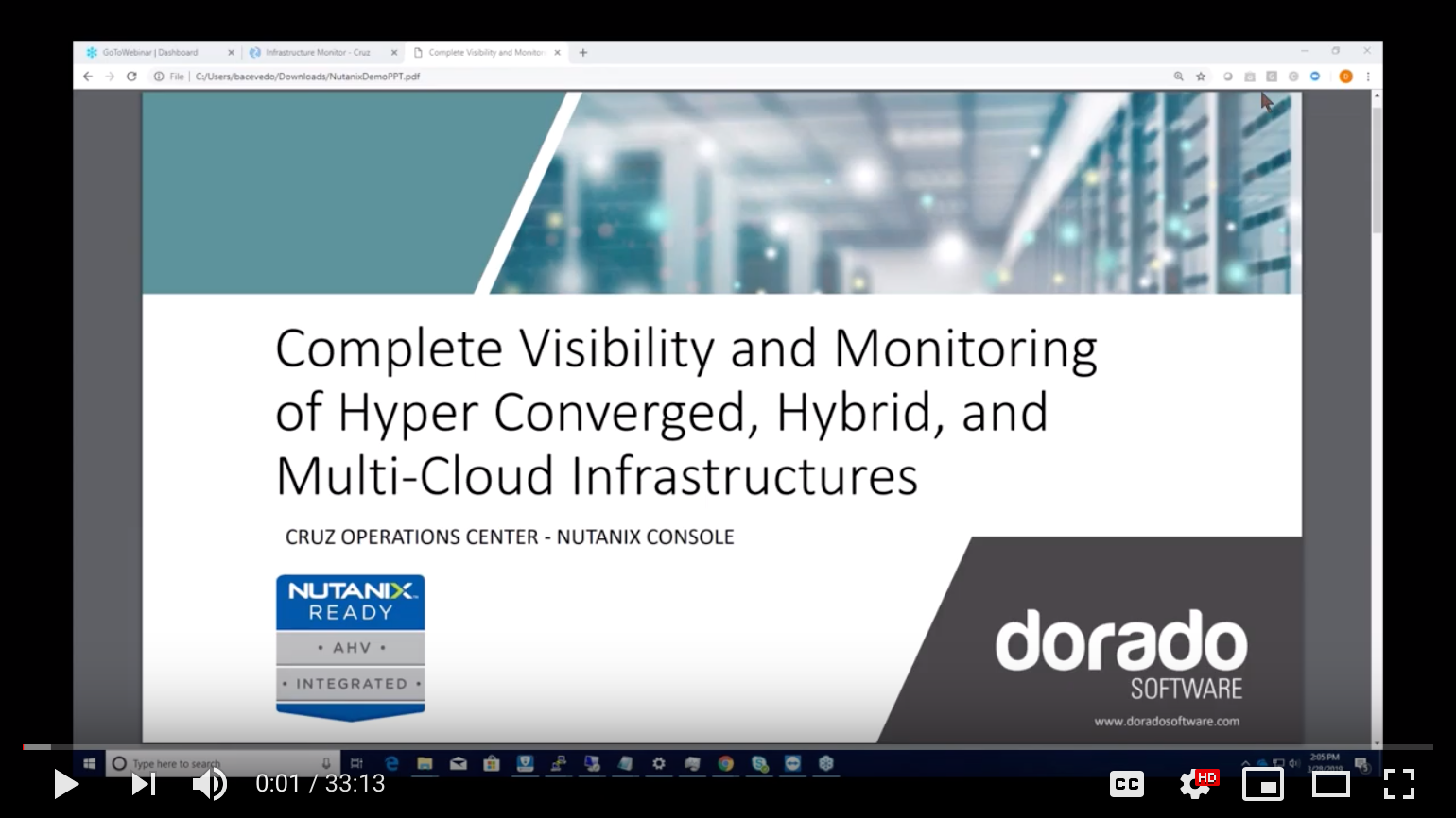 Cruz Operations Center – Nutanix Console